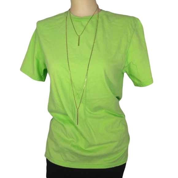 Anvil | Tops | Neon Green Short Sleeve Tee | Poshmark